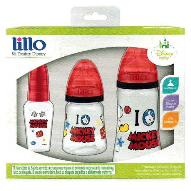 Kit Design Disney 3 Mamadeiras - Lillo | Meu Amorzinho Kit Design Disney 3 Mamadeiras - Lillo | Meu Amorzinho